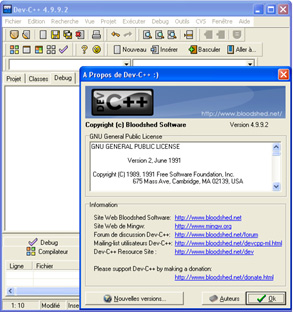 Dev-C++ v 4.9.9.2 télécharger Dev-C++ v 4.9.9.2