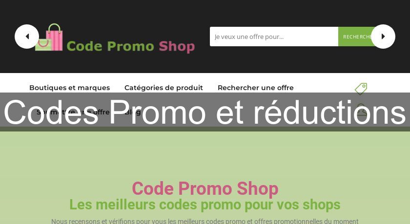 Codes Promo et réductions Bons plans