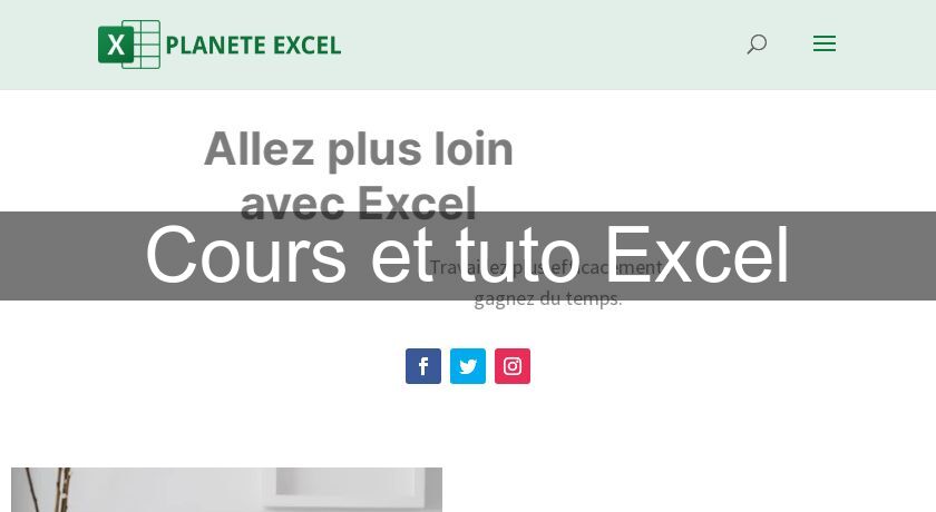 Cours et tuto Excel Blog