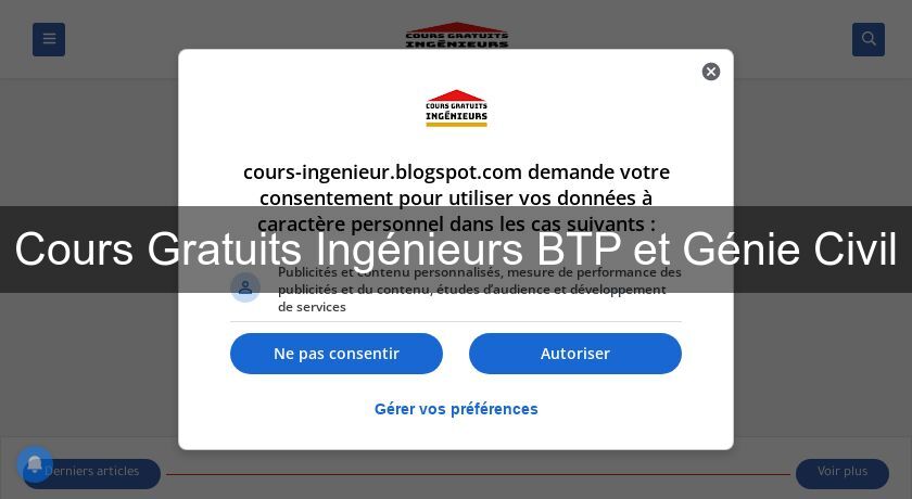Cours Gratuits Ingénieurs BTP et Génie Civil Cours particuliers
