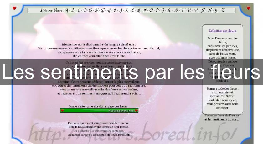 Les sentiments par les fleurs Fleuriste