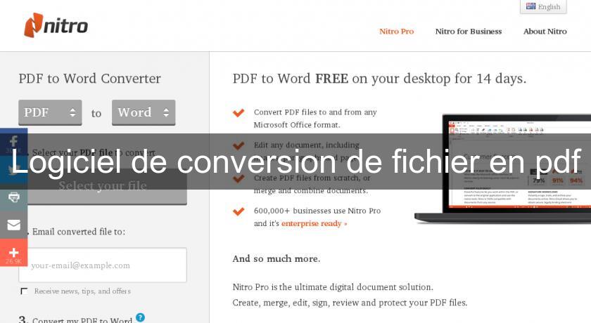 Logiciel de conversion de fichier en pdf Shareware