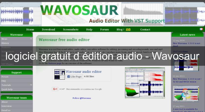logiciel gratuit d'édition audio - Wavosaur Logiciel musique