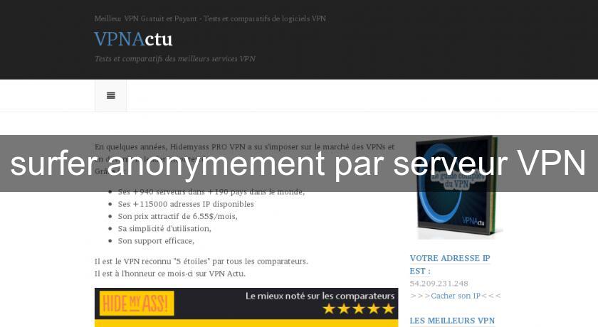 surfer anonymement par serveur VPN Logiciel