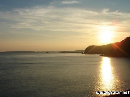 Carte mer et soleil thème couchers de soleil