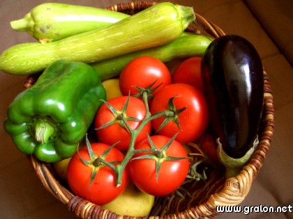 Carte panier de legumes thème gastronomie