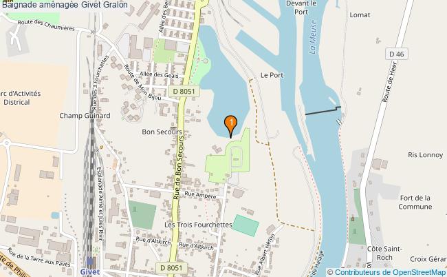 Baignade aménagée Givet : 1 équipements