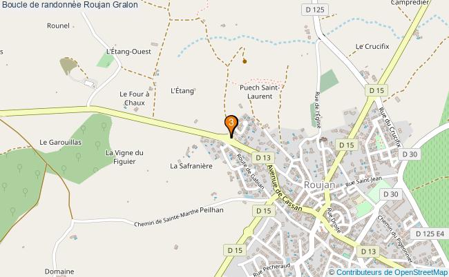 Boucle de randonnée Roujan : 3 équipements