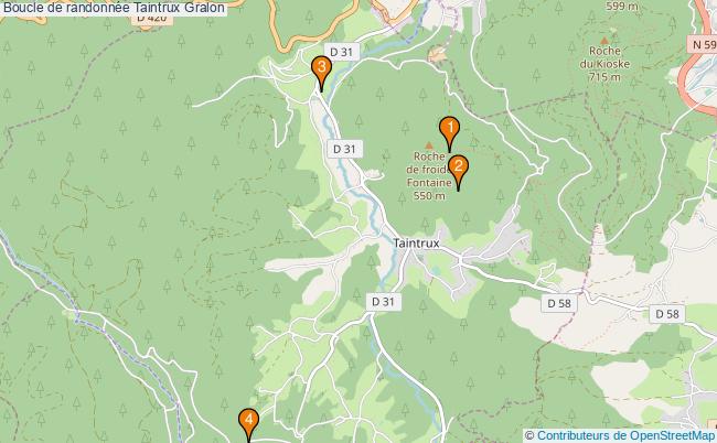 Boucle de randonnée Taintrux : 4 équipements
