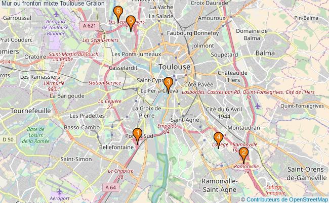 Mur ou fronton mixte Toulouse : 6 équipements