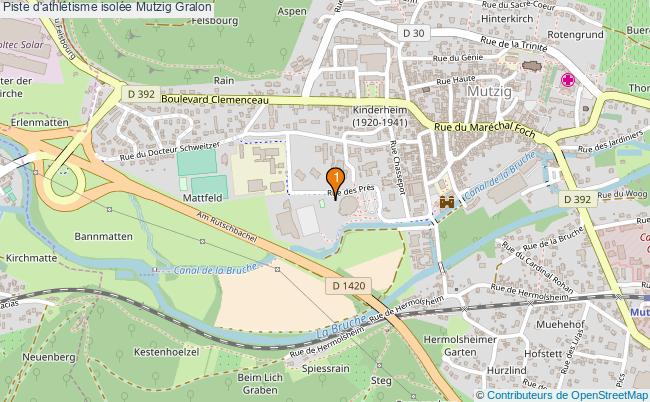 Piste d'athlétisme isolée Mutzig : 1 équipements