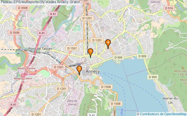 Plateau EPS/Multisports/city-stades Annecy : 4 équipements
