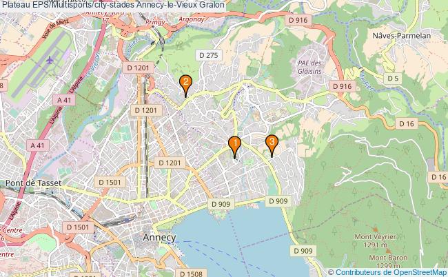 Plateau EPS/Multisports/city-stades Annecy-le-Vieux : 3 équipements