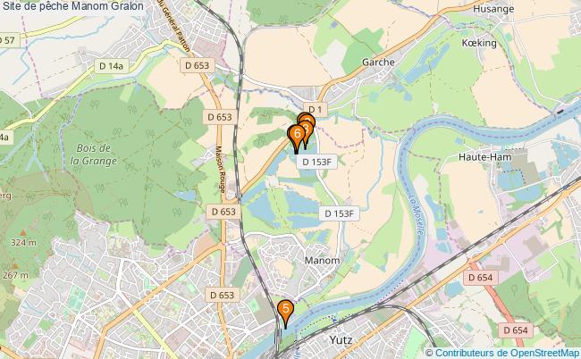 Site de pêche Manom : 6 équipements