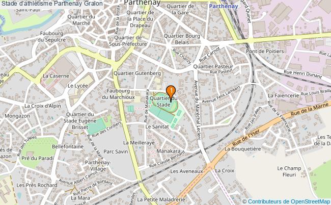 Stade d athlétisme Parthenay : 1 équipements