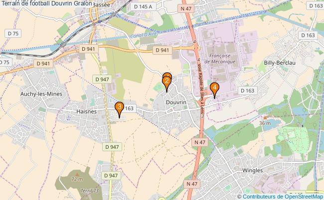 Terrain de football Douvrin : 4 équipements