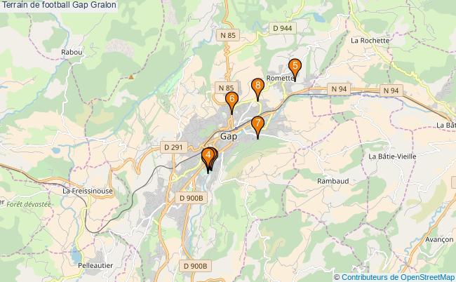 Terrain de football Gap : 8 équipements