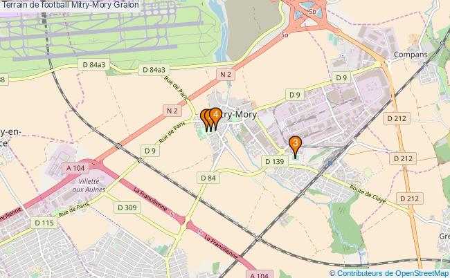 Terrain de football Mitry-Mory : 4 équipements