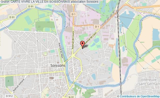 Carte vivre la ville en soissonnais association Puce soissonnais Soissons