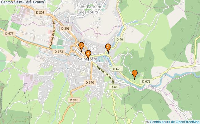 Canton Saint-Céré Associations canton Saint-Céré : 4 associations