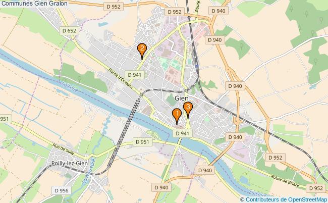 Communes Gien Associations communes Gien : 3 associations