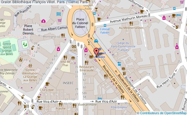 Bibliothèque François Villon. Paris (10ème) bibliothèque Paris