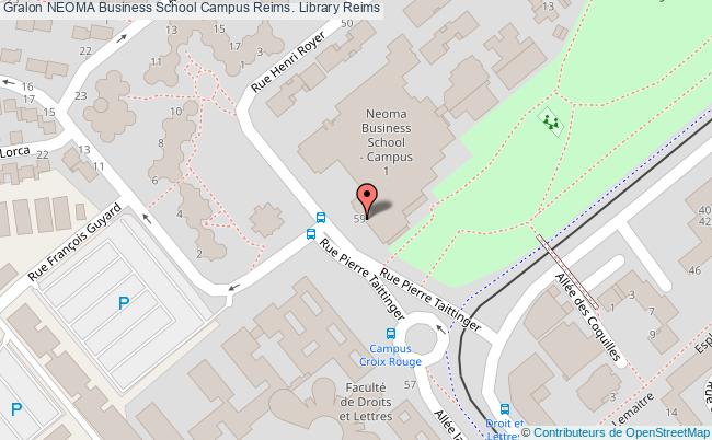 NEOMA Business School Campus Reims. Library bibliothèque Reims