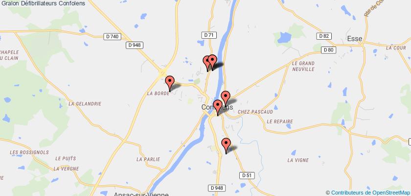 Défibrillateurs Confolens liste des DAE de la commune de Confolens : 7 ...