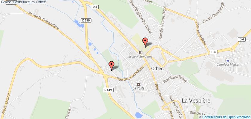 Défibrillateurs Orbec liste des DAE de la commune de Orbec : 2 ...