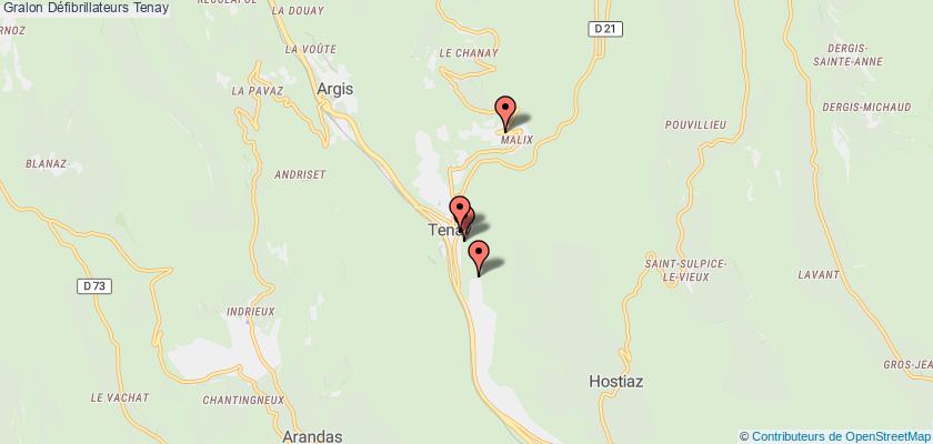 Défibrillateurs Tenay liste des DAE de la commune de Tenay : 4 ...