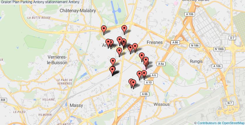 Parking Antony liste des stationnements de Antony : 21 parkings
