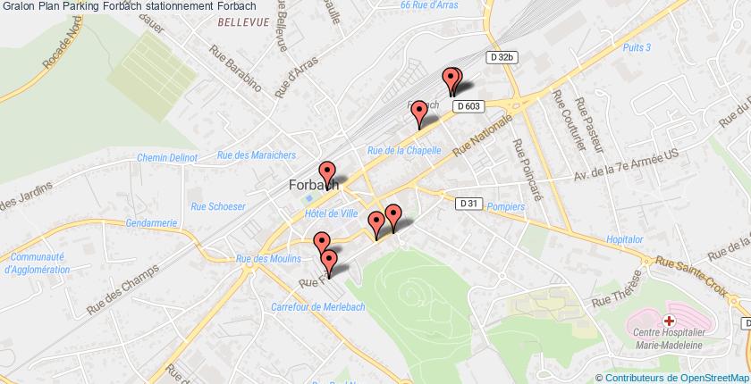 Parking Forbach liste des stationnements de Forbach : 8 parkings