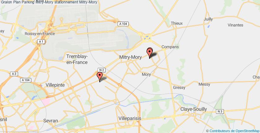 Parking Mitry-Mory liste des stationnements de Mitry-Mory : 3 parkings