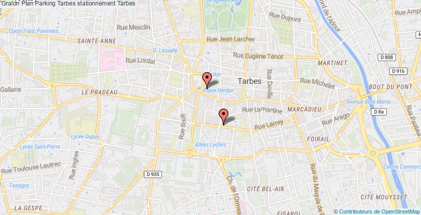Parking Tarbes liste des stationnements de Tarbes : 2 parkings