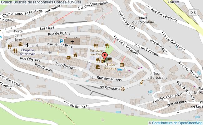 Circuit de CORDE du GR 36 Boucles de randonnées Cordes-sur-Ciel