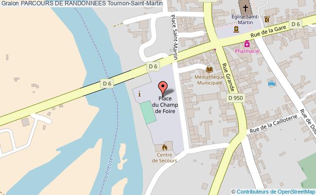 Circuit jaune Parcours de randonnees Tournon-Saint-Martin