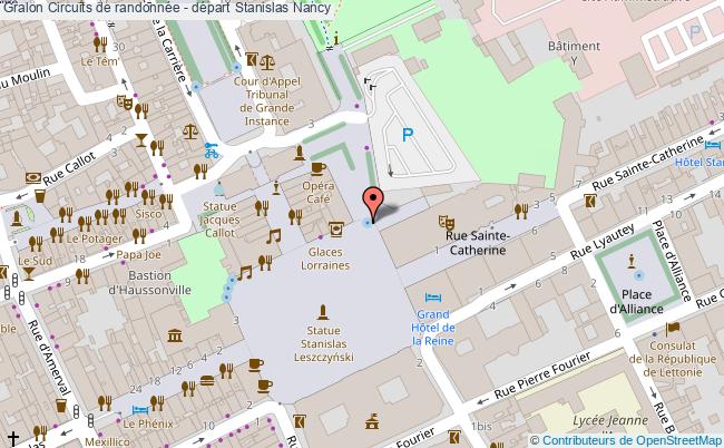 Circuit la Ville de Stanislas Circuits de randonnée - départ stanislas ...