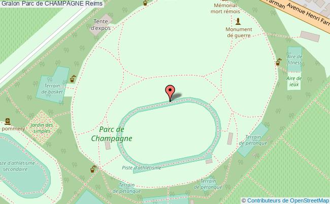 Piste d'athlétisme Parc de champagne Reims