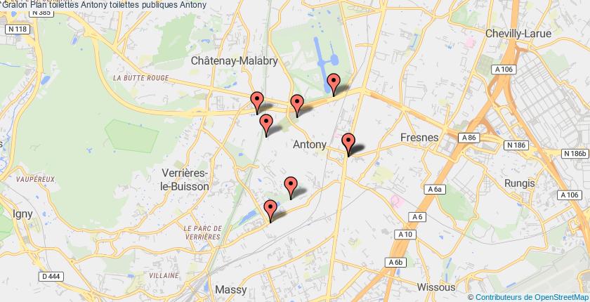 Toilette Antony liste des toilettes publiques de Antony : 8 toilettes