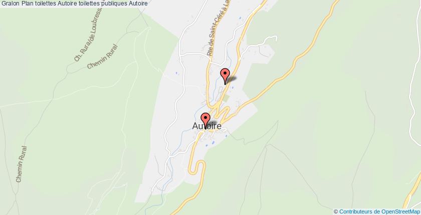 Toilette Autoire liste des toilettes publiques de Autoire : 2 toilettes