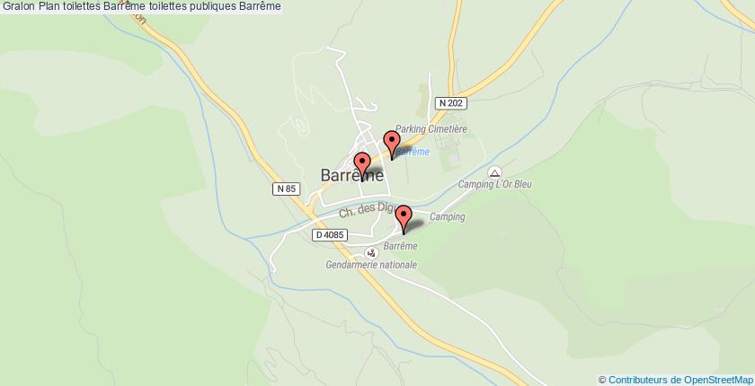Toilette Barrême liste des toilettes publiques de Barrême : 3 toilettes