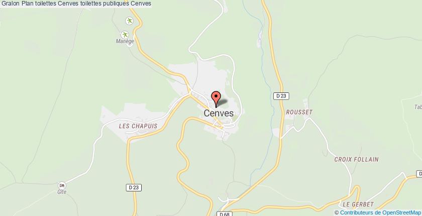 Toilette Cenves liste des toilettes publiques de Cenves : 1 toilettes