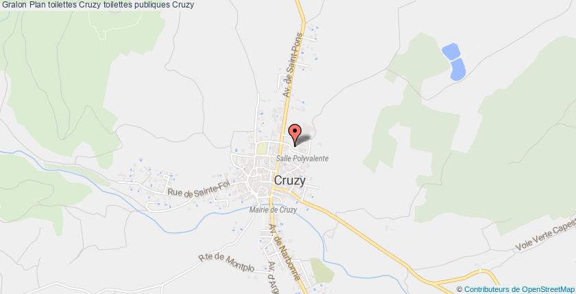 Toilette Cruzy liste des toilettes publiques de Cruzy : 1 toilettes