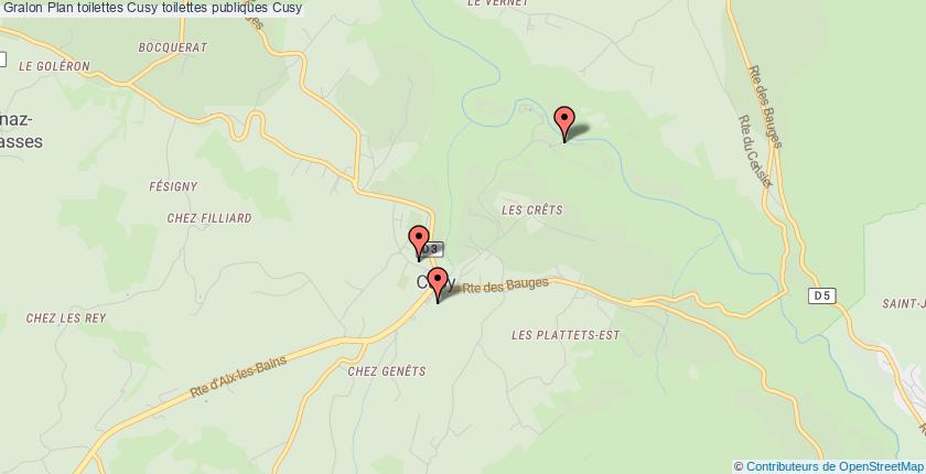 Toilette Cusy liste des toilettes publiques de Cusy : 3 toilettes