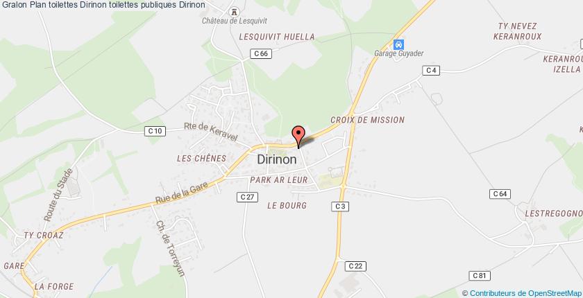 Toilette Dirinon liste des toilettes publiques de Dirinon : 1 toilettes