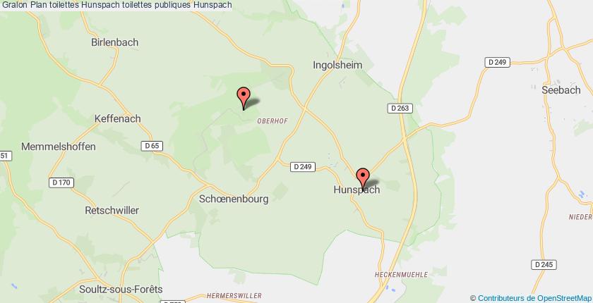 Toilette Hunspach liste des toilettes publiques de Hunspach : 2 toilettes