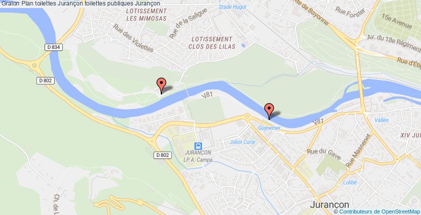 Toilette Jurançon liste des toilettes publiques de Jurançon : 2 toilettes