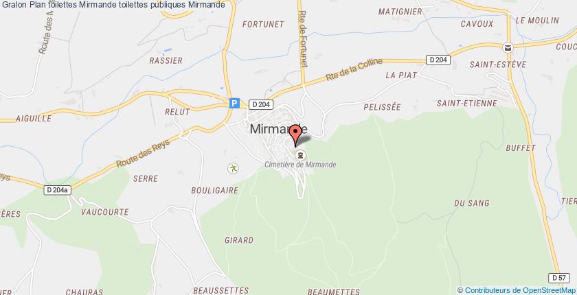 Toilette Mirmande liste des toilettes publiques de Mirmande : 1 toilettes