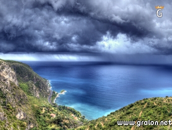 Photo Orage sur la mer entre Eze et Beaulieu Photos Mer Eze