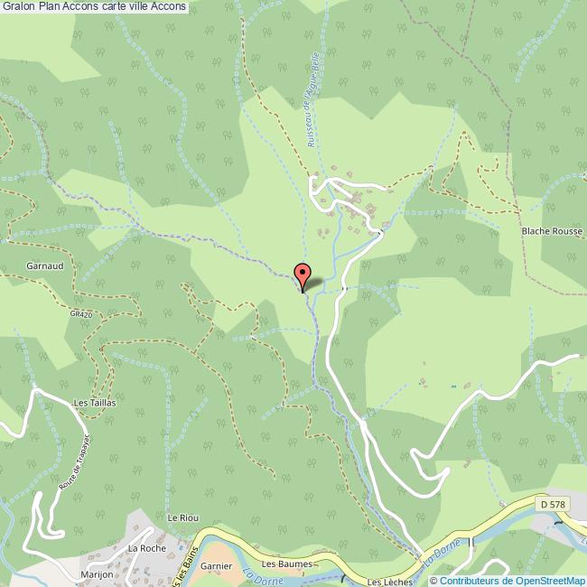 Plan Accons carte ville Accons